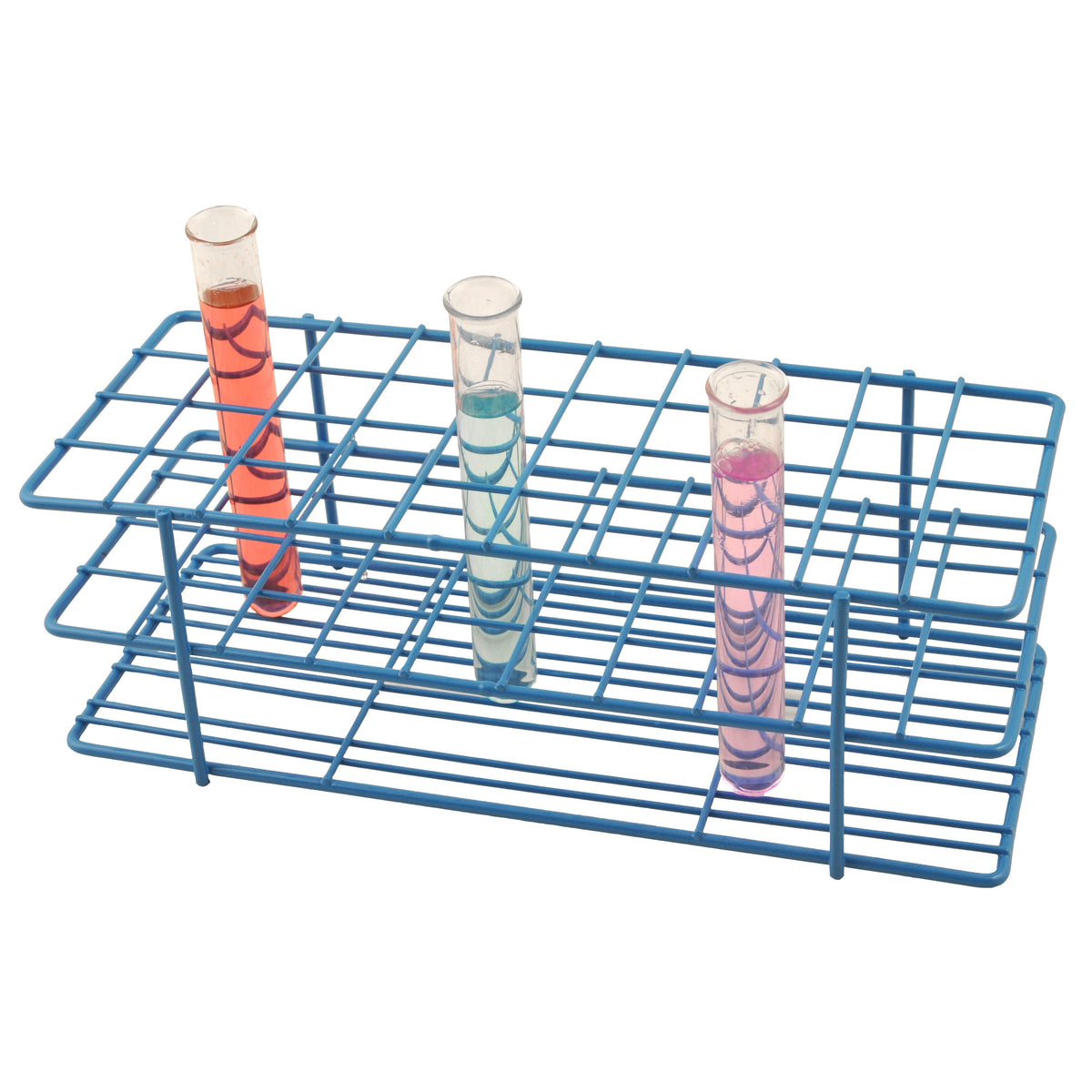 Blue Epoxy Coated Steel Wire Test Tube Rack, 40 Tubes (20-22mm), 4 X 1 ...