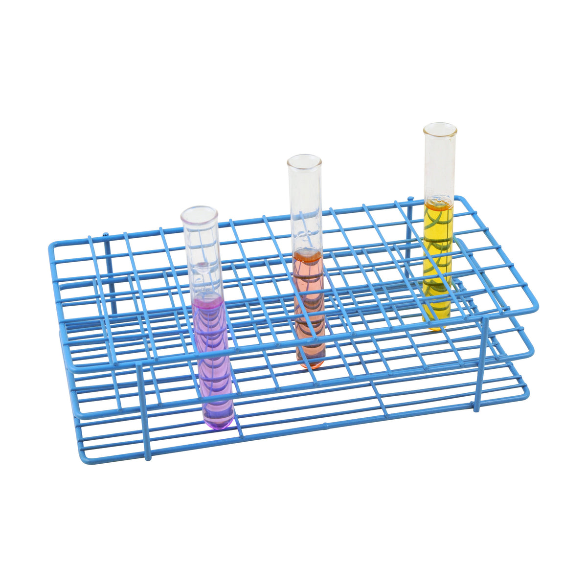 Blue Epoxy Coated Steel Wire Test Tube Rack, 72 Tubes (15-16mm), 6x12 ...